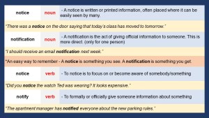 Notice vs Notification vs Notify (Your best guide) – World English Blog