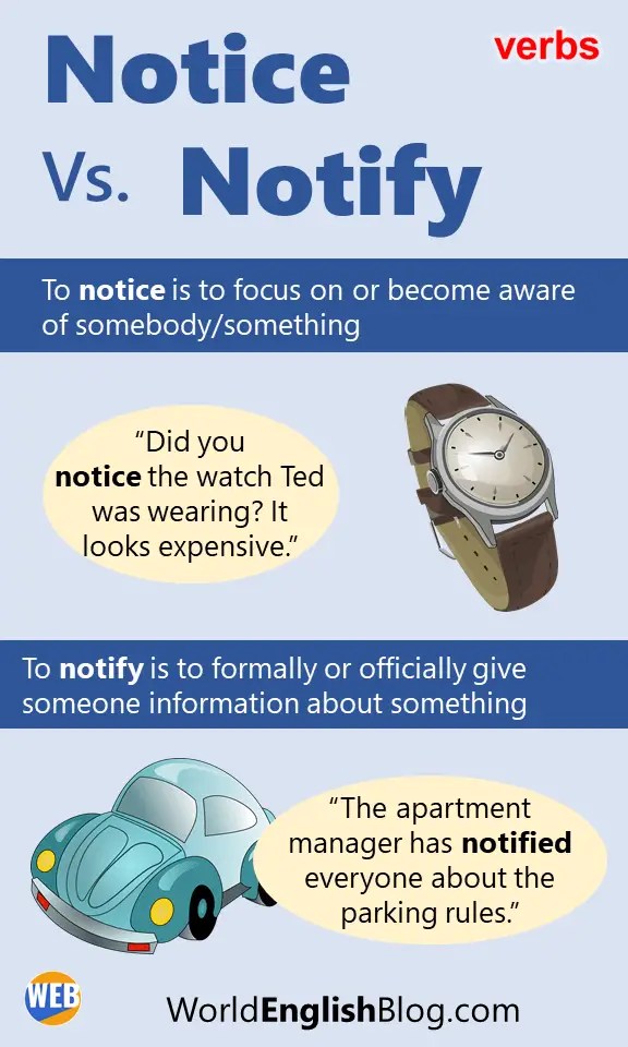 Notice vs Notification vs Notify (Your best guide) – World English Blog