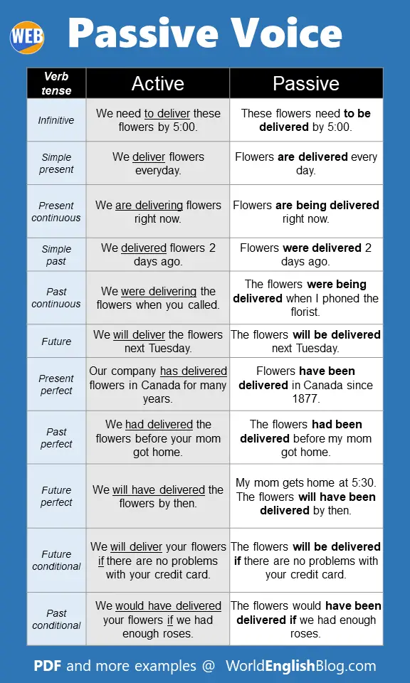 Passive Voice infographic 1-min – World English Blog